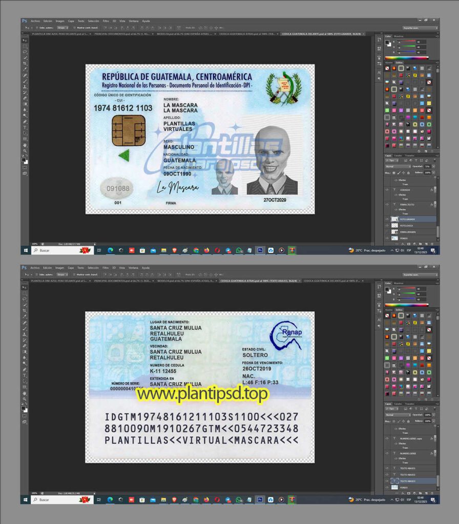 DPI Guatemala – Plantilla Digital Editable en Photoshop - Plantillas ...