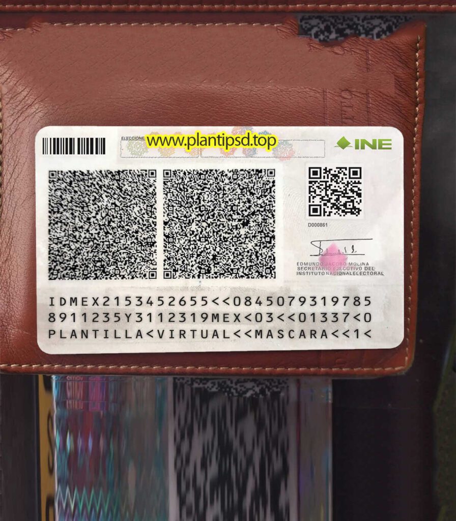 INE Mexico Modelo 2 – Plantilla Digital Editable en Photoshop ...